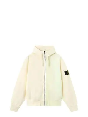 Stone Island 6100009 Organic Cotton Fleece Hoodie - White