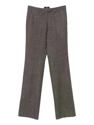Etro Check Straight-leg Trousers - Grey
