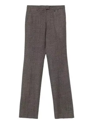 Etro Check Straight-leg Trousers - Grey