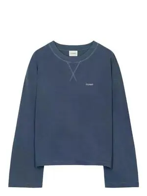 Closed Logo-print Long-sleeve T-shirt - Blue
