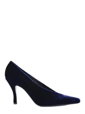 Loulou De Saison Josie Velvet Pumps - Blue