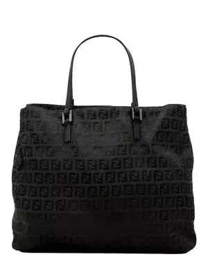 Fendi 2000-2010 Zucchino Canvas Tote Bag - Black