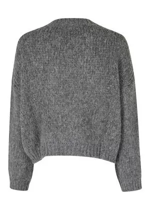 ROBERTO COLLINA Chunky-knit V-neck Sweater Grey