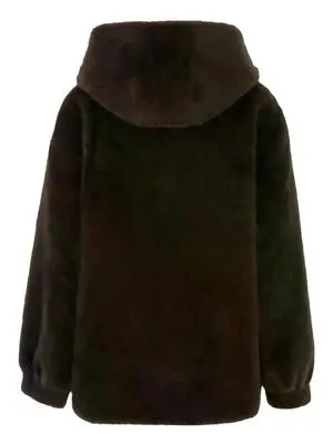 GIOVANNI PARIS Selena Hooded Faux-fur Coat - Brown