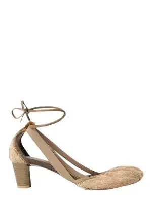 LEMAIRE 55mm Pedille Heeled Ballerinas In Natural Pony-style Leather - Neutrals