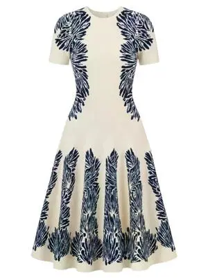 Ulla Johnson Sofie Jacquard-knit Midi Dress Neutrals