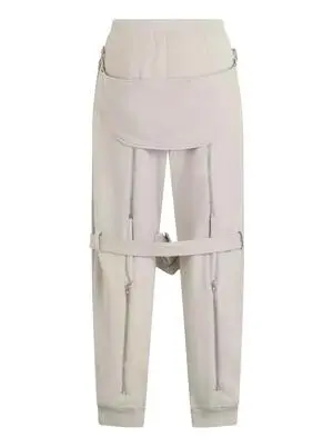 Moschino Buckle-strap Zip-detail Track Pants - Neutrals
