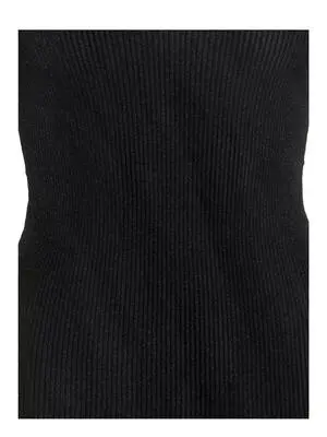 Valentino Garavani Long-sleeve Ribbed Cut-out T-shirt - Black