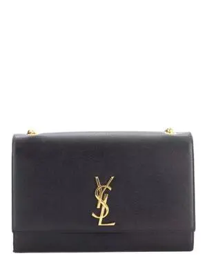 SAINT LAURENT Classic Monogram Grainy Leather Large Crossbody Bag