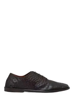 Marsèll Stesa Ostrich-effect Leather Derby Shoes - Brown