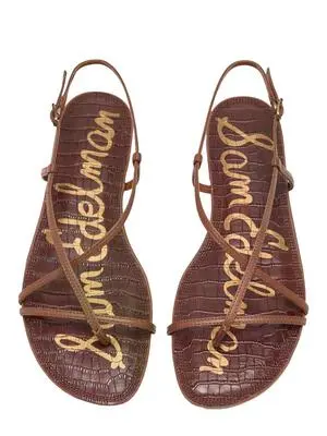 Sam Edelman Calla Strappy Leather Sandals Brown