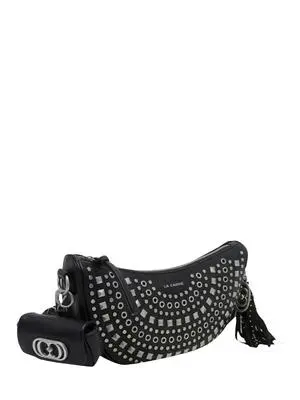 LA CARRIE Stud-embellished Crossbody Bag - Black