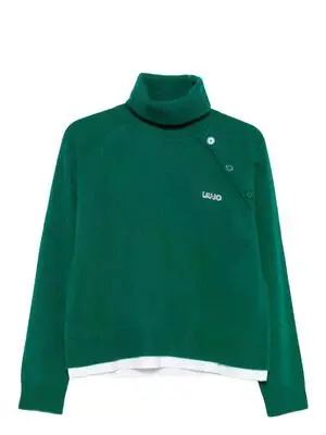 LIU JO Button-detail Roll-neck Sweater