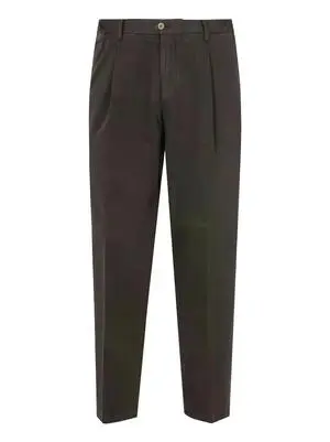 BRIGLIA 1949 Courmayeurd Pleated Trousers Brown