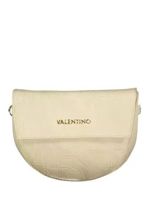 MARIO VALENTINO Logo-embossed Half-moon Clutch Bag - Neutrals