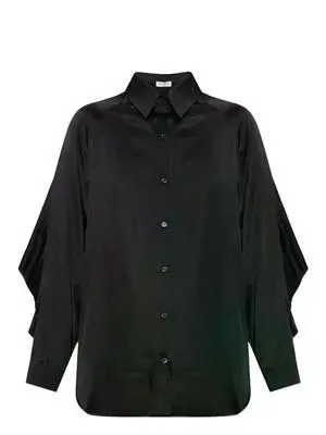 Balmain Oversized Silk Shirt - Black