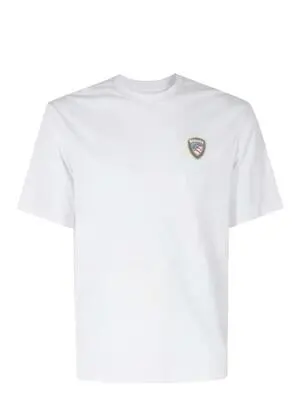 BLAUER. Logo-patch T-shirt - White