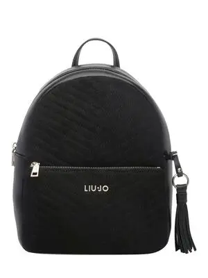 Liu Jo Chevron-quilted Tassel-detail Backpack - Black