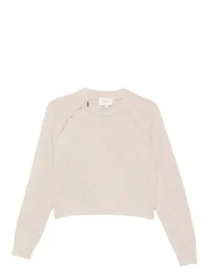 BA&SH Zip-detail Cable-knit Sweater