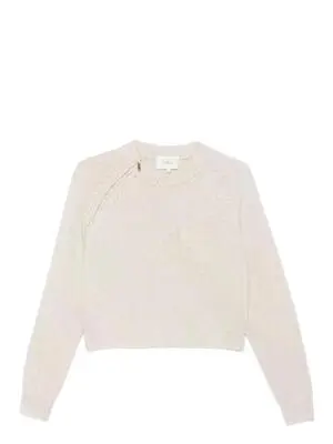 BA&SH Zip-detail Cable-knit Sweater