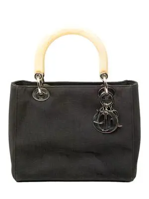 DIOR 1998 Medium Canvas Lady Dior Satchel