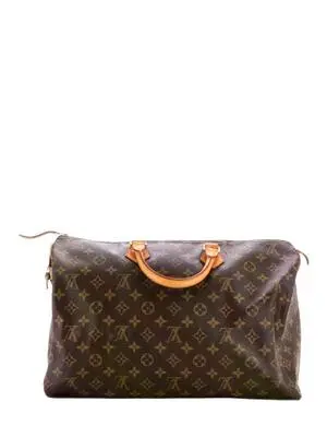 LOUIS VUITTON Speedy Handbag Monogram Canvas 40 Satchel - Brown