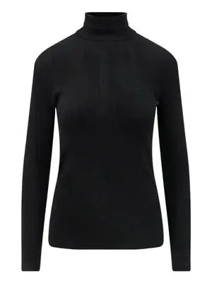 MAX MARA Embroidered-logo Turtleneck Sweater