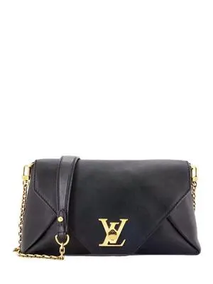 LOUIS VUITTON Love Note Chain Clutch Leather Crossbody Bag