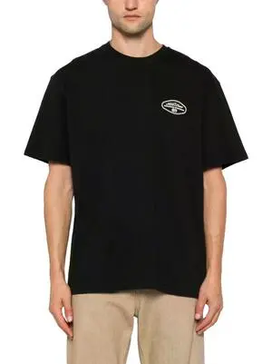 LES DEUX Worldwide Logo-print Cotton T-shirt - Black