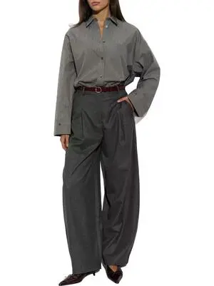 BY MALENE BIRGER Povilanna Pressed-crease Trousers - Grey