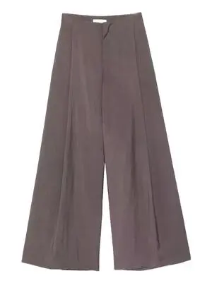 ELEH Pleated Wide-leg Trousers - Grey