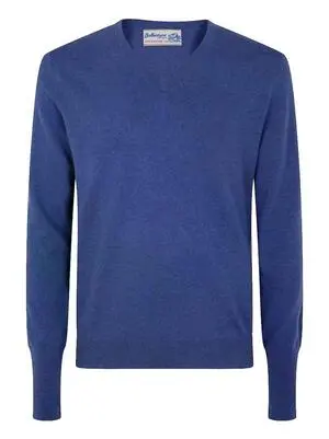 BALLANTYNE V-neck Sweater - Blue