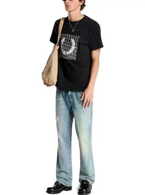 Fred Perry Laurel Wreath Graphic-print T-shirt - Black