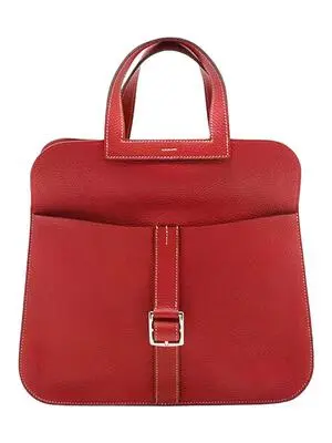 Hermès 2015 Taurillon Clemence Halzan 31 Satchel - Red