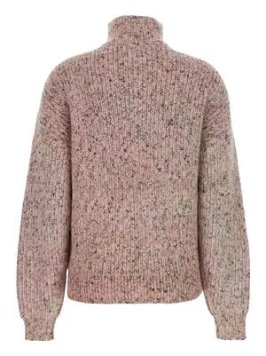 MARANT ETOILE Anita Half-zip Chunky-knit Sweater Pink