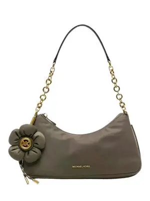 Michael Kors Floral-detail Chain-link Shoulder Bag - Green