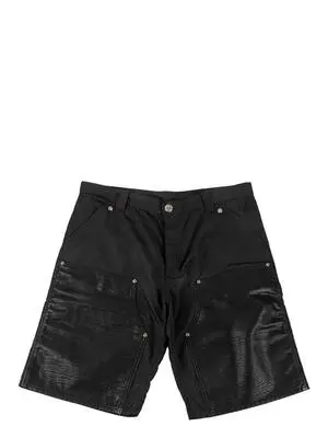 Chrome Hearts Leather-panelled Carpenter Shorts - Black