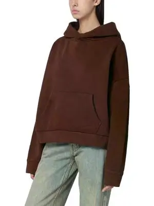 ENTIRE STUDIOS Dropped-shoulder Pouch-pocket Hoodie - Brown