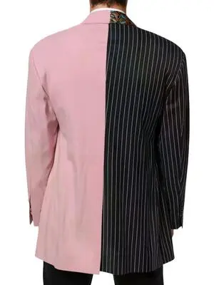 Dolce & Gabbana Patchwork Single-breasted Blazer - Black
