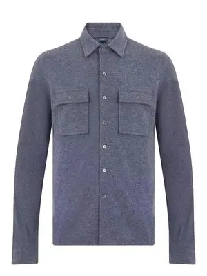 Fedeli Cashmere Long-sleeve Shirt - Blue