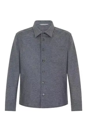 Fedeli Patch-pocket Cashmere Shirt - Grey