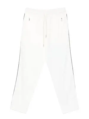 Eleventy Side-stripe Track Pants - White