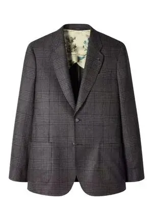 Paul Smith X Loro Piana Navy And Brown 'dream Tweed' Wool-silk Blazer Blue
