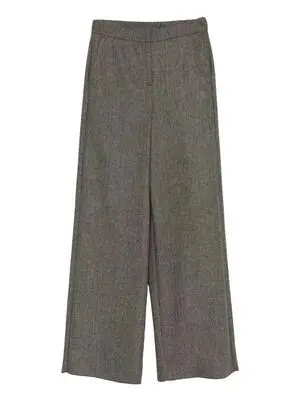 I BLUES Herringbone-pattern Trousers - Green