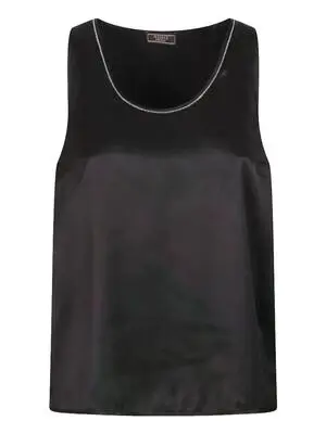PESERICO Bead-trim Sleeveless Top