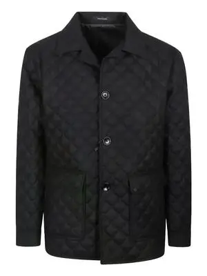 Tagliatore Quilted Button-up Jacket - Black
