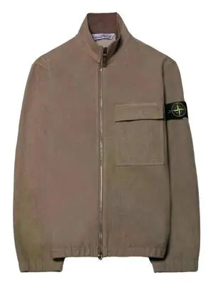 Stone Island 1200033 Wool Nylon Flannel-tc Overshirt - Neutrals