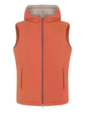 Fedeli Padded Hooded Gilet - Orange