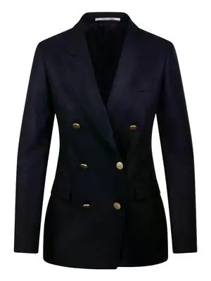 Tagliatore Double-breasted Peak-lapels Blazer - Blue