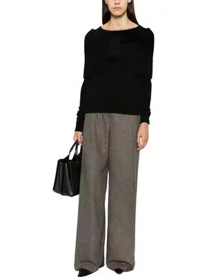 Ermanno Scervino Bow-detail Cashmere Sweater - Black